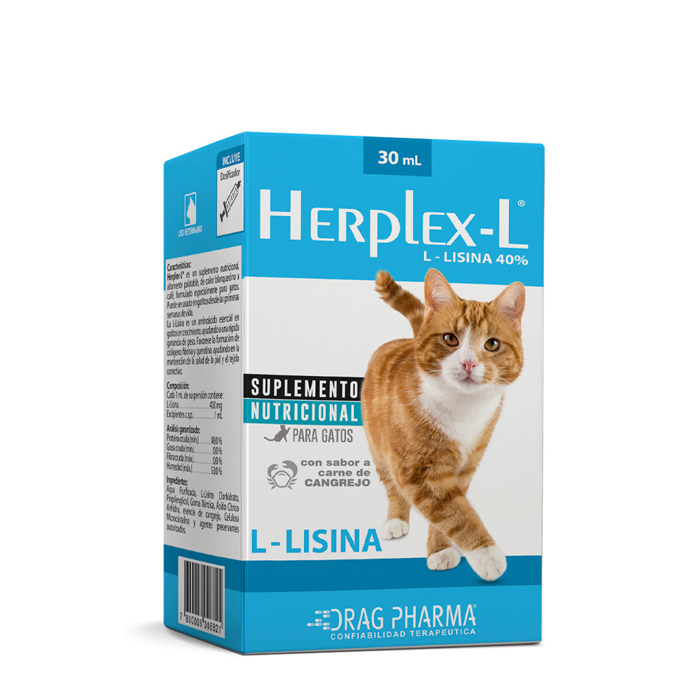 Herplex-L® Suplemento nutricional para gatos 30 ml – Vet & Bits